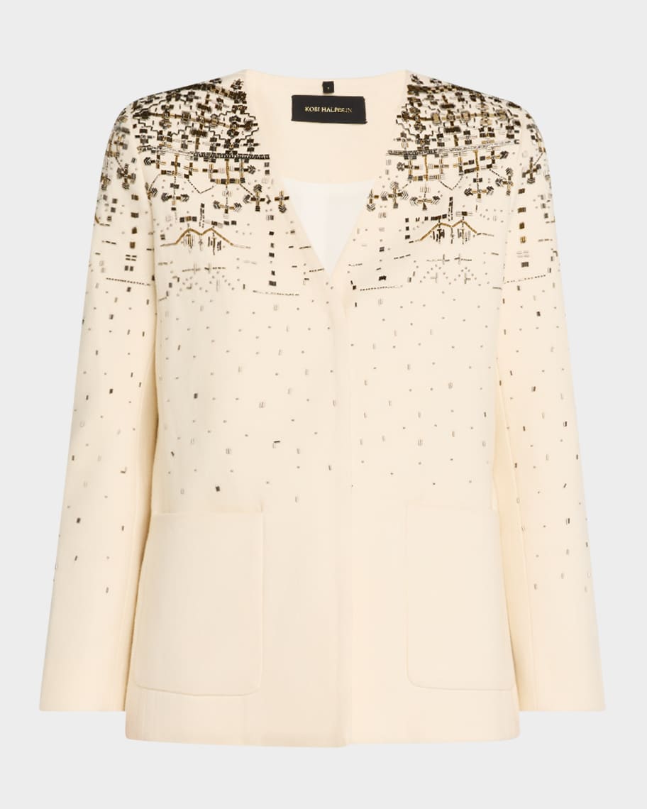Kobi Halperin Brantley Beaded Wool Jacket | Neiman Marcus