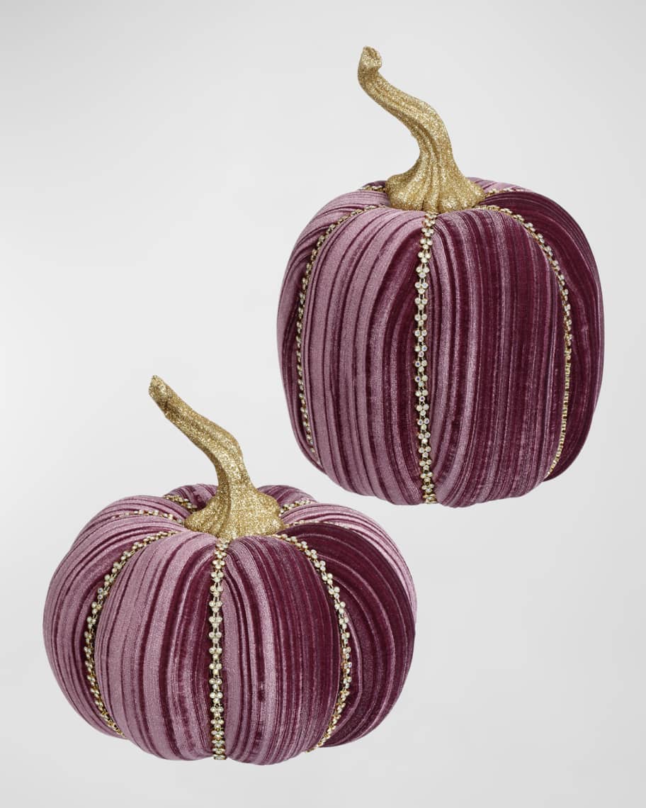 Mark Roberts Jeweled Pumpkins, Purple, Set of 2 | Neiman Marcus