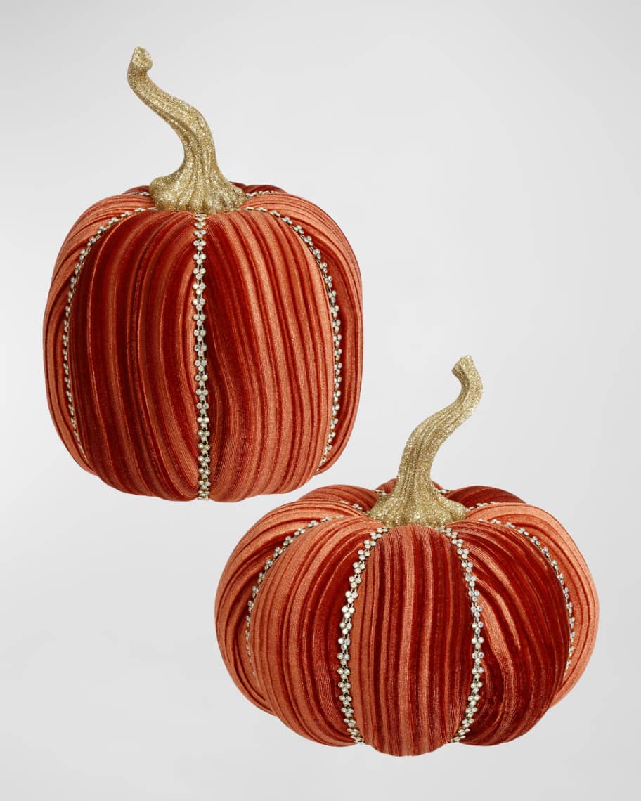 Mark Roberts Jeweled Pumpkins, Copper, Set of 2 | Neiman Marcus