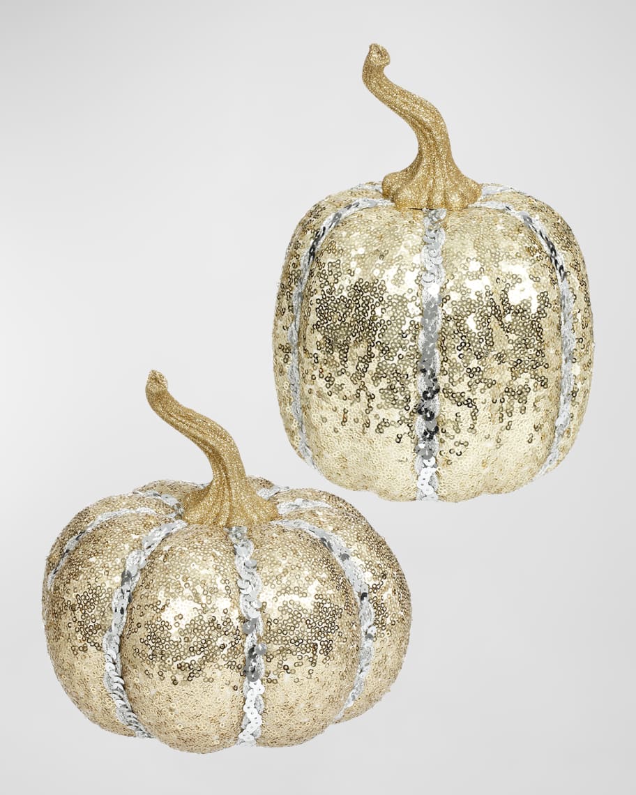 Mark Roberts Sequined Halloween Pumpkins, Set of 2 | Neiman Marcus