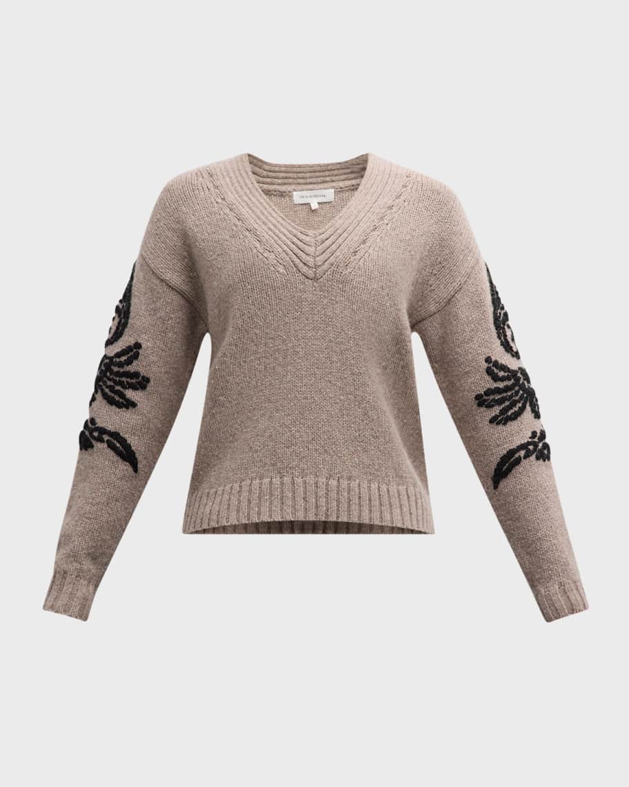 Dea Kudibal Pippa Knit Paisley-Embroidered Sweater | Neiman Marcus