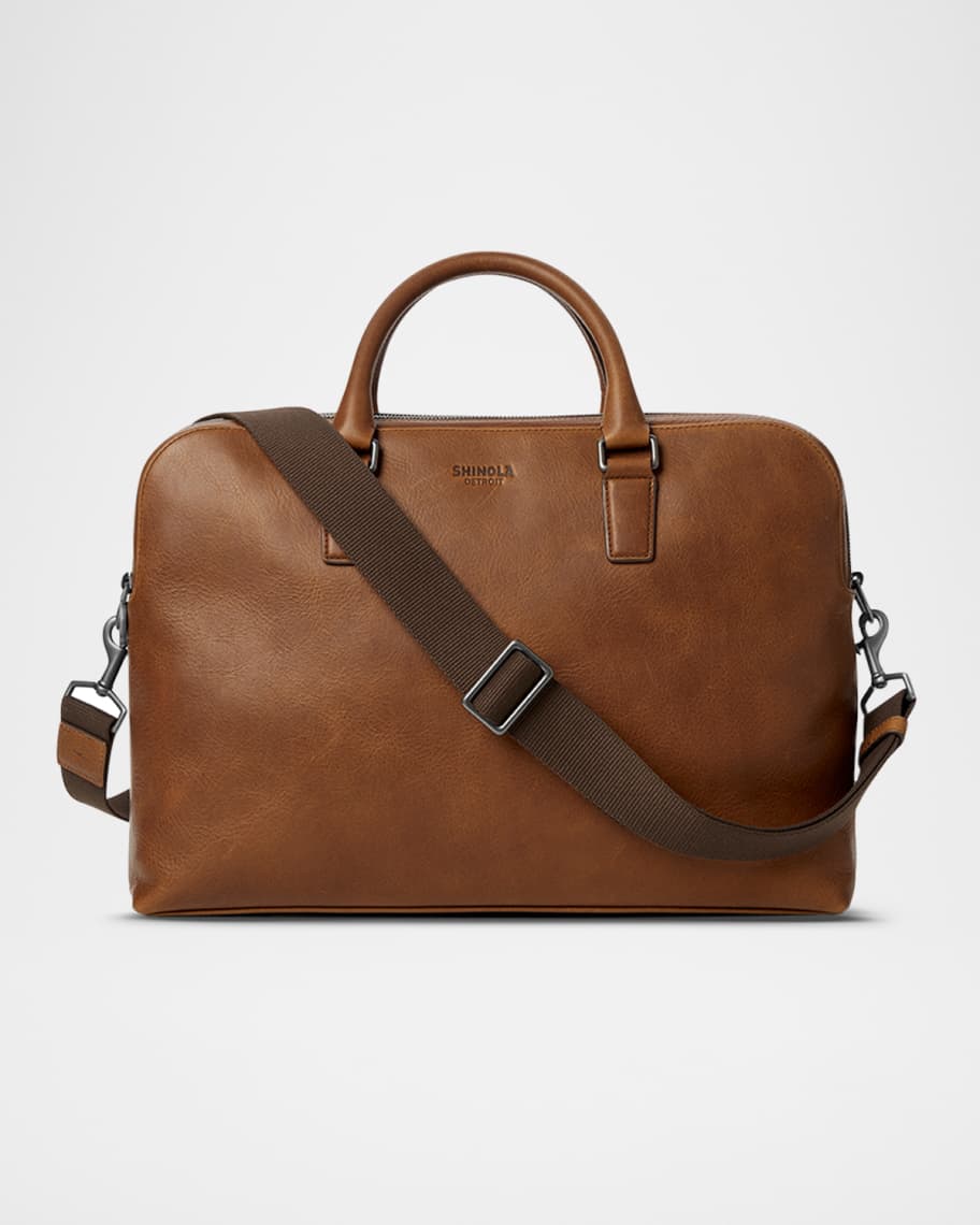 Shinola Men's Double Zip Navigator Briefcase | Neiman Marcus