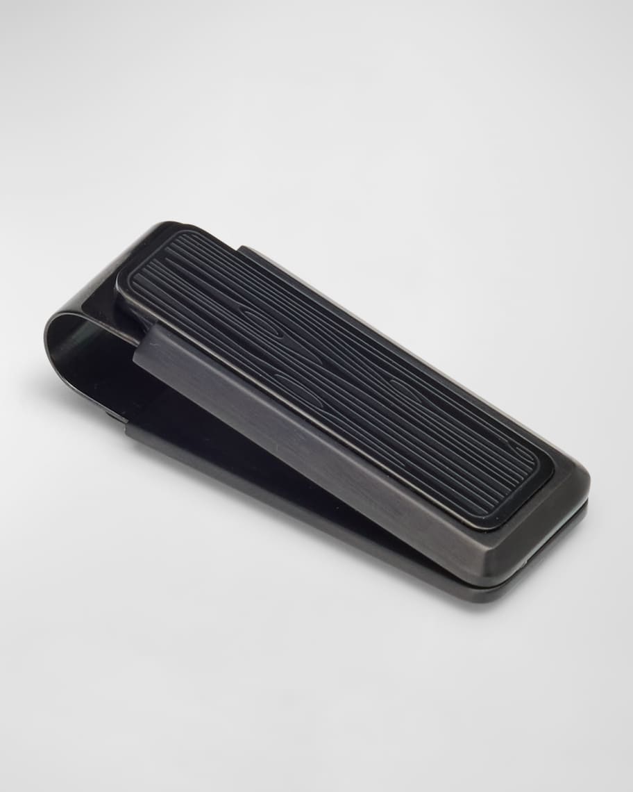 M Clip Men's Black Stainless Steel Woodgrain Money Clip | Neiman Marcus