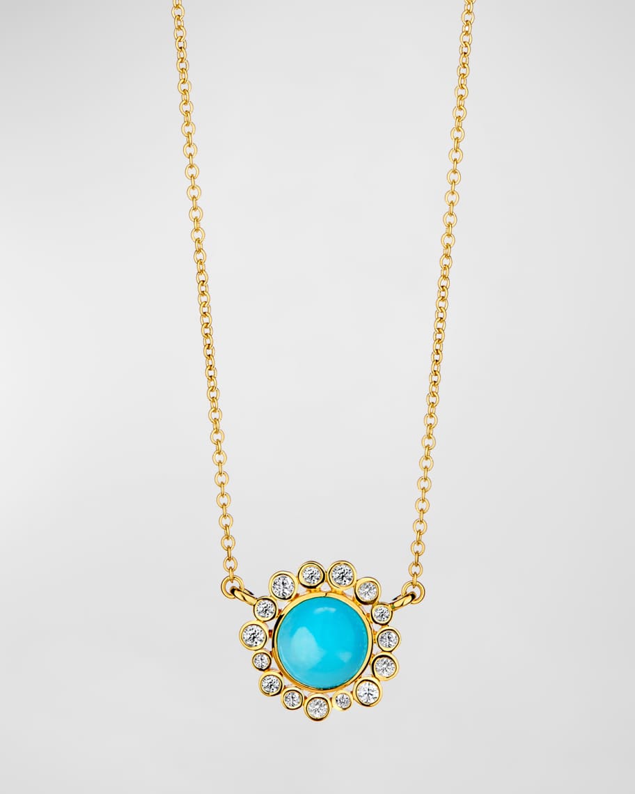 Syna 18K Sleepy Beauty Turquoise Necklace with Diamonds | Neiman Marcus