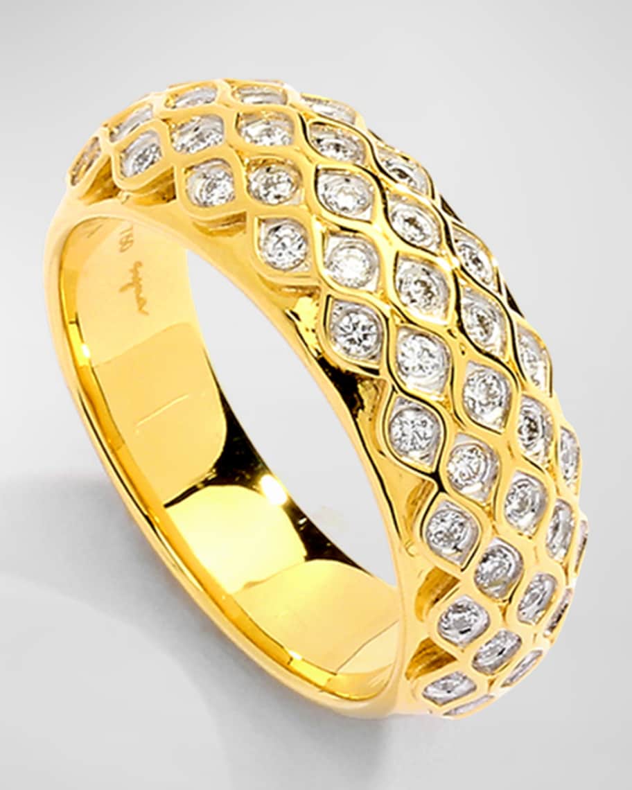 Syna 18K Yellow Gold Diamond Mogul Ring, Size 6.5 | Neiman Marcus