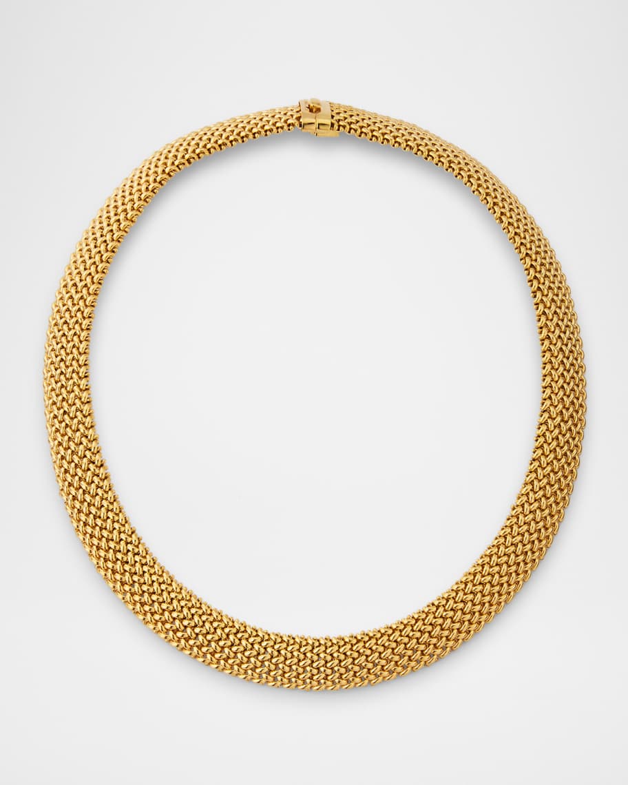 Alberto Milani 18K Yellow Gold Via Ornato Chicco Chain Necklace, 14mm ...