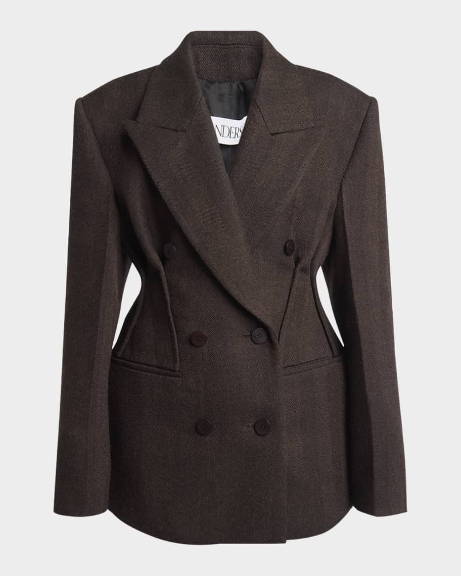 JW Anderson Hourglass Double-Breasted Wool Jacket | Neiman Marcus