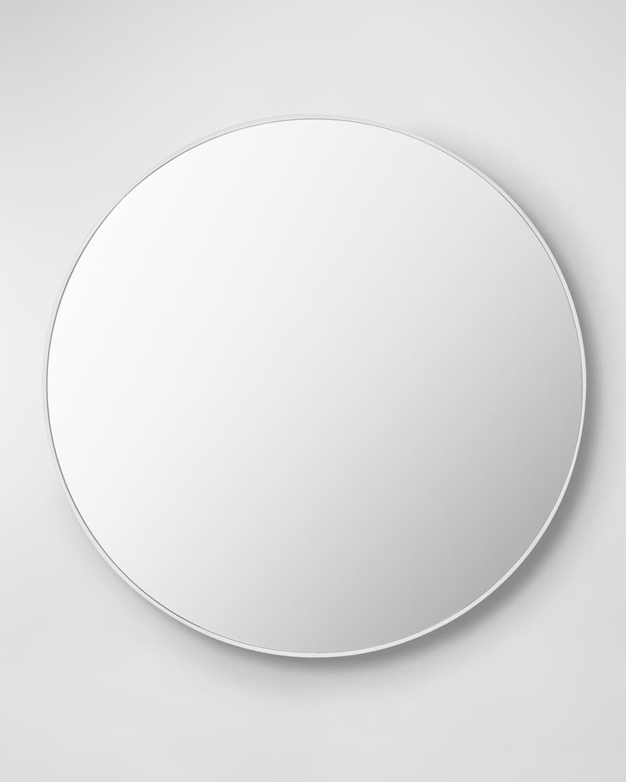 Surya Aranya 40" Round Wall Mirror, White | Neiman Marcus