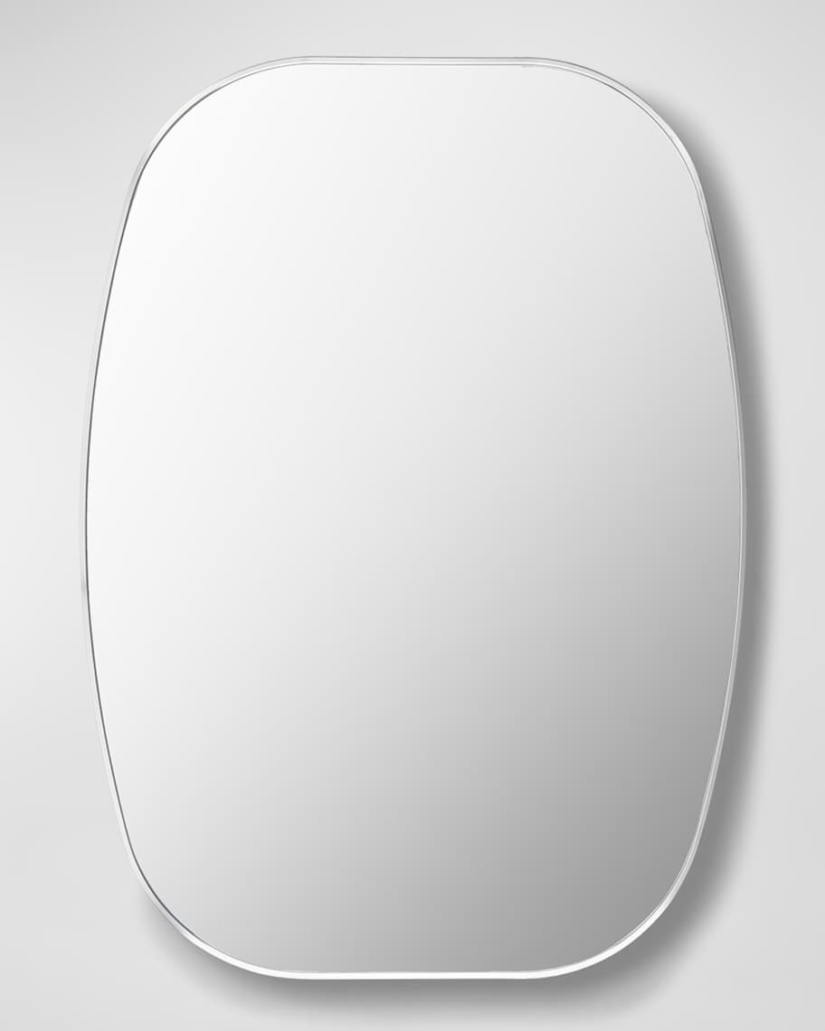 Surya Aranya 41" Rounded Wall Mirror, Silver | Neiman Marcus