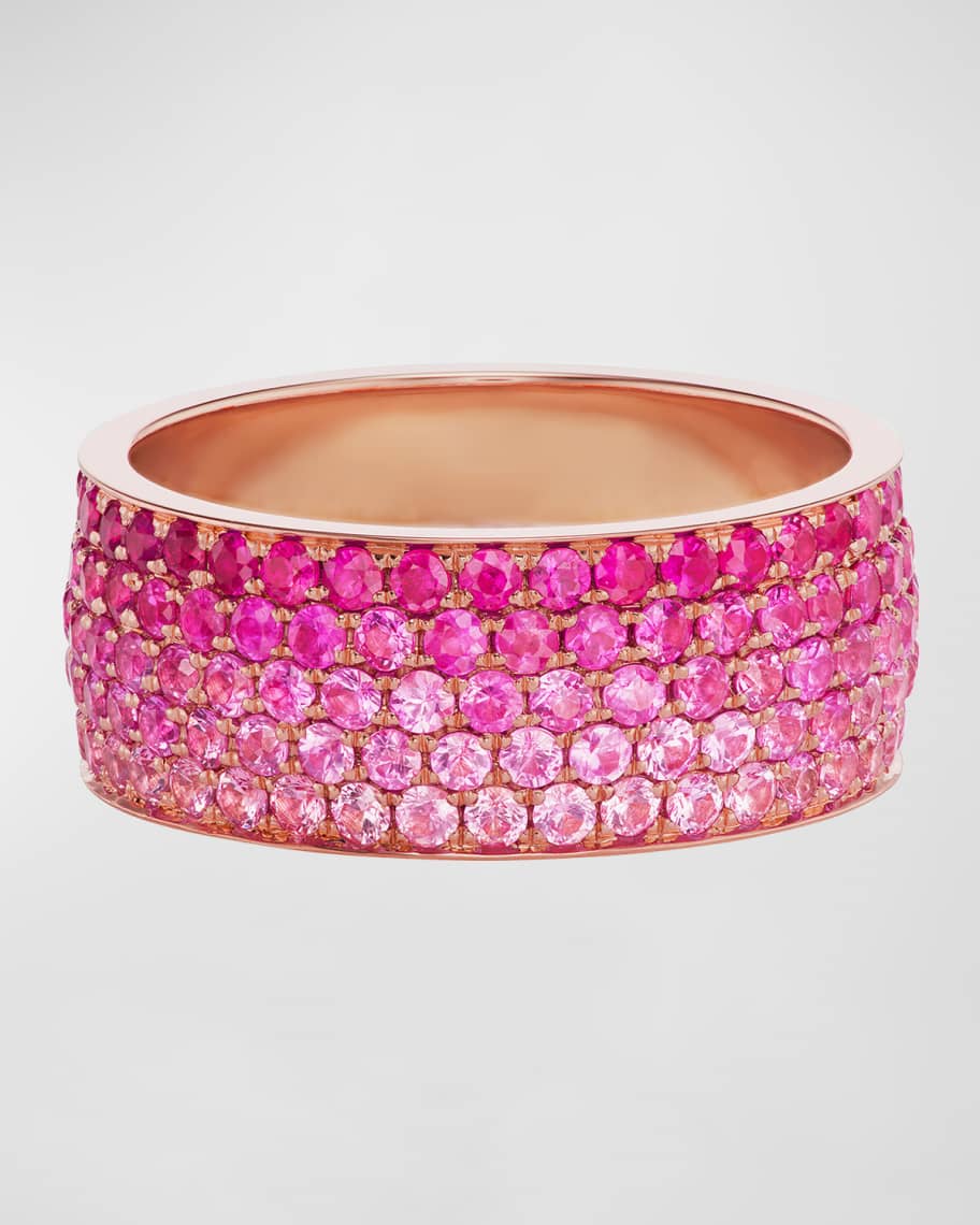 Emily P. Wheeler Baby Flamingo Ombre Pink Sapphire Cigar Ring | Neiman ...