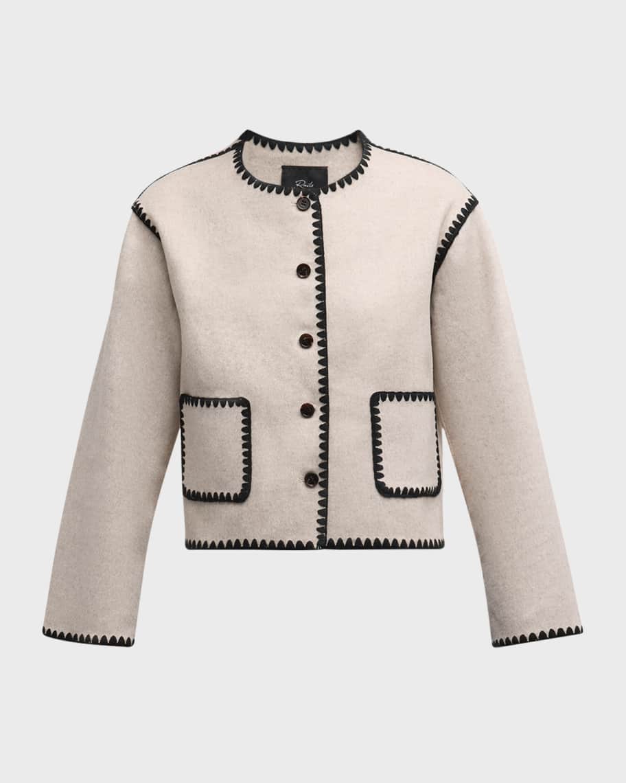 Rails Melanie Contrast Trim Wool-Blend Jacket | Neiman Marcus