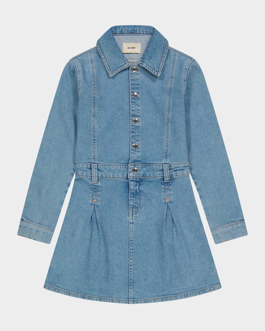 DL1961 Girl's Manning Denim Dress, Size S-16 | Neiman Marcus