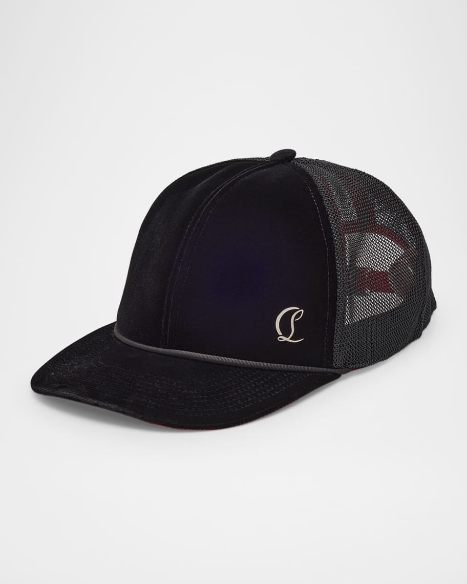 Christian Louboutin Men's Aliochitto Velvet Trucker Hat | Neiman Marcus