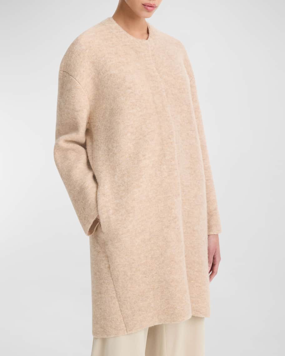 Vince Sculpted Wool-Blend Car Coat | Neiman Marcus