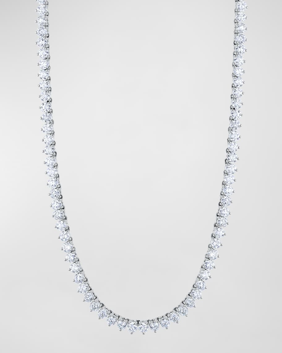Neiman Marcus Diamonds 18K Gold 3-Prong Opera 16" Diamond Necklace, 19 ...