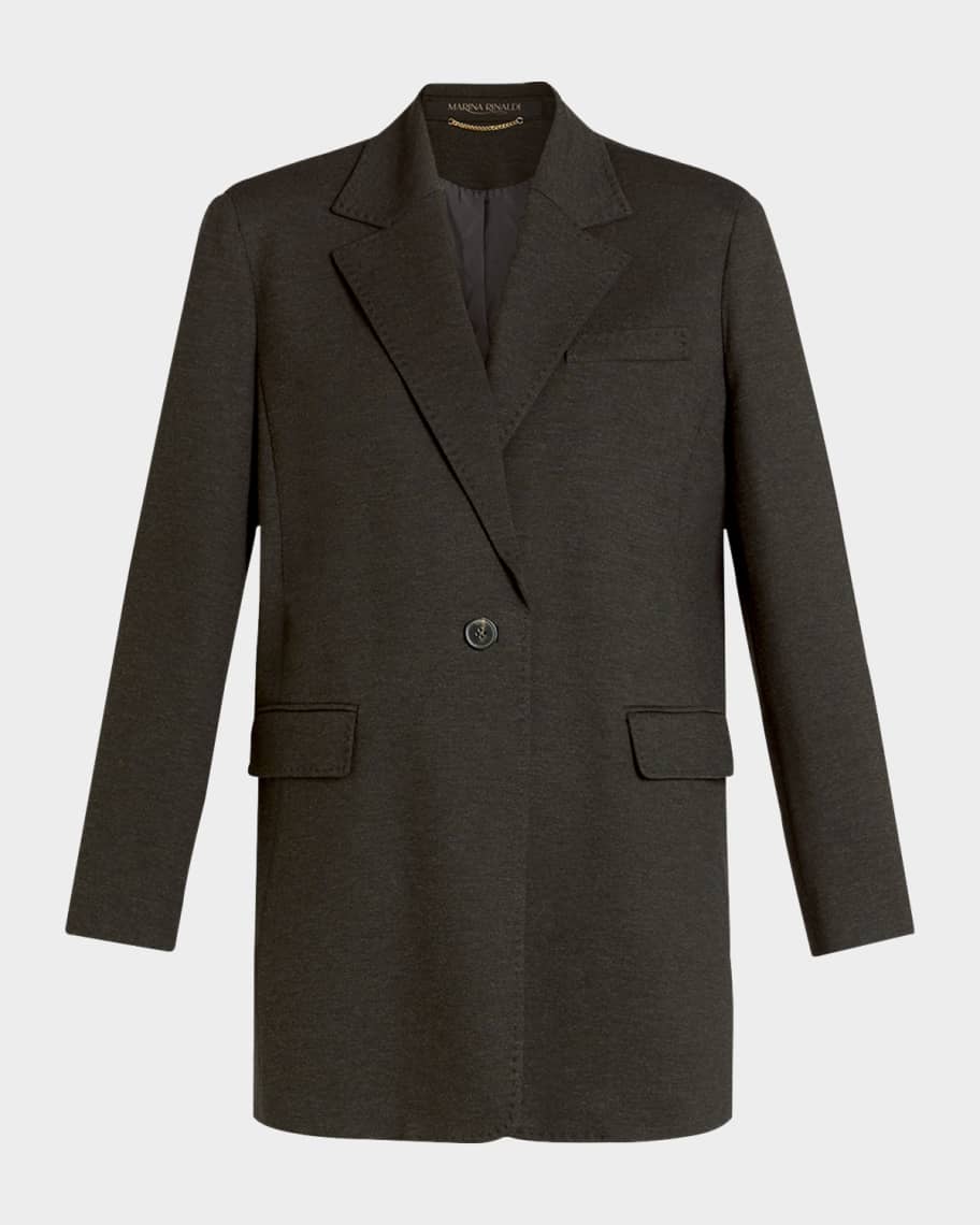 Marina Rinaldi Plus Size Meandro Single-Button Blazer | Neiman Marcus