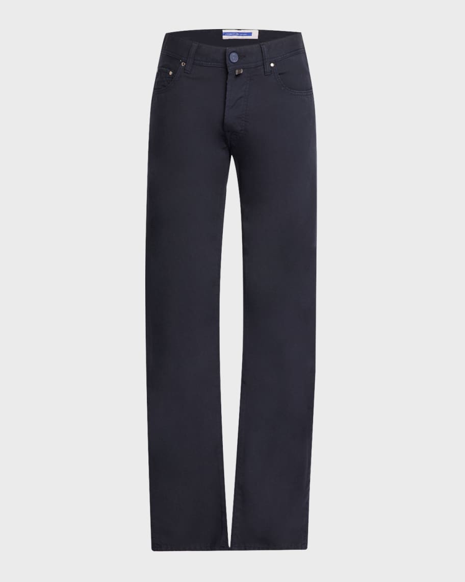 Jacob Cohen Men's Bard Wool Slim-Fit Five-Pocket Pants | Neiman Marcus