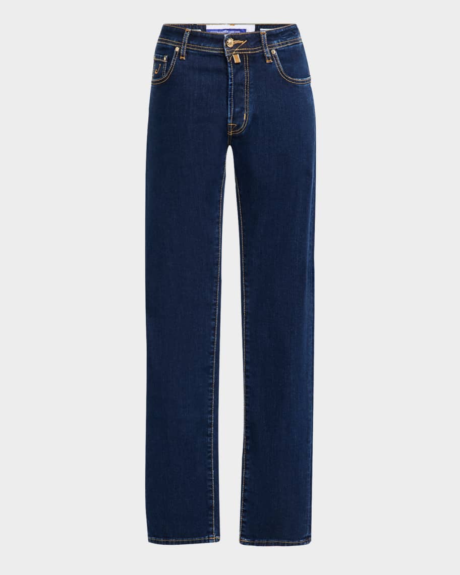 Jacob Cohen Men's Bard Slim-Fit Dark Wash Denim Jeans | Neiman Marcus