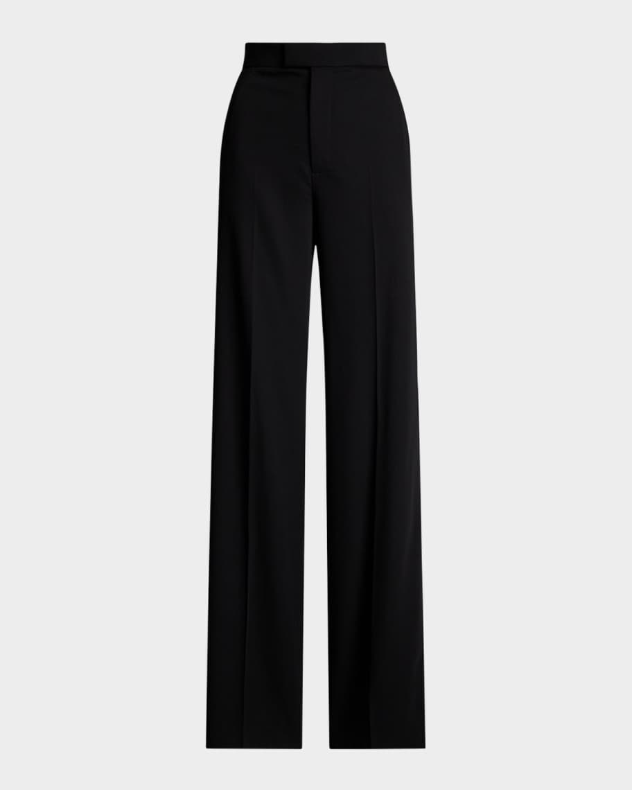 Ralph Lauren Collection Dean Velvet Straight-Leg Trousers | Neiman Marcus