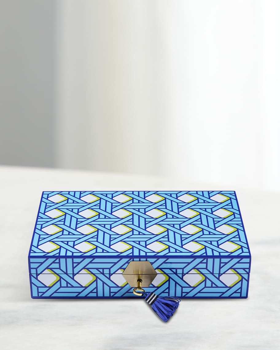 Jonathan Adler Basketweave Lacquer Jewelry Box | Neiman Marcus