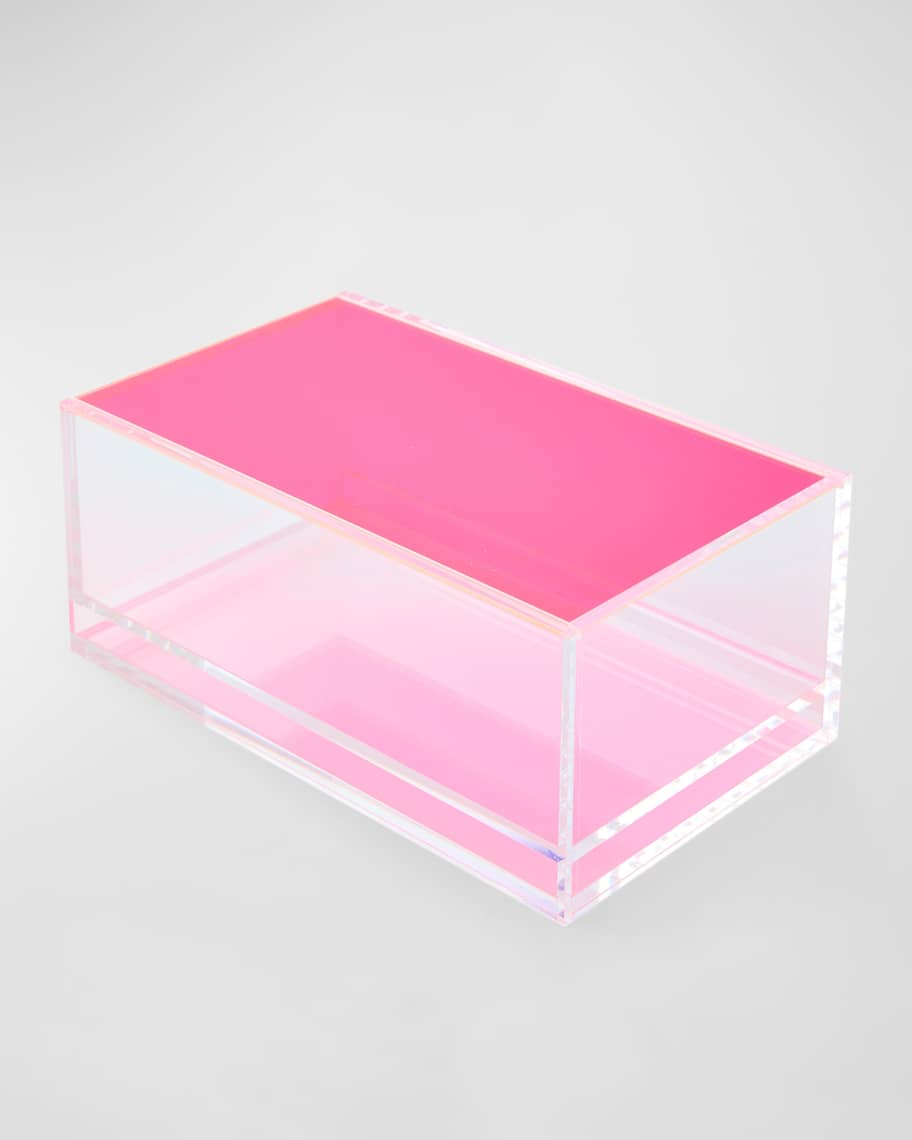 OH MY MAHJONG Neon Pink Acrylic Box | Neiman Marcus