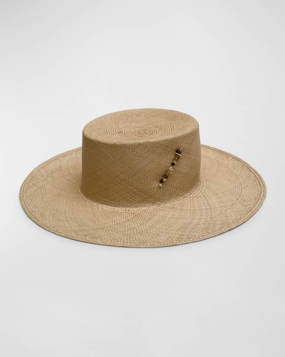 Van Palma Alba Straw Large Brim Hat | Neiman Marcus