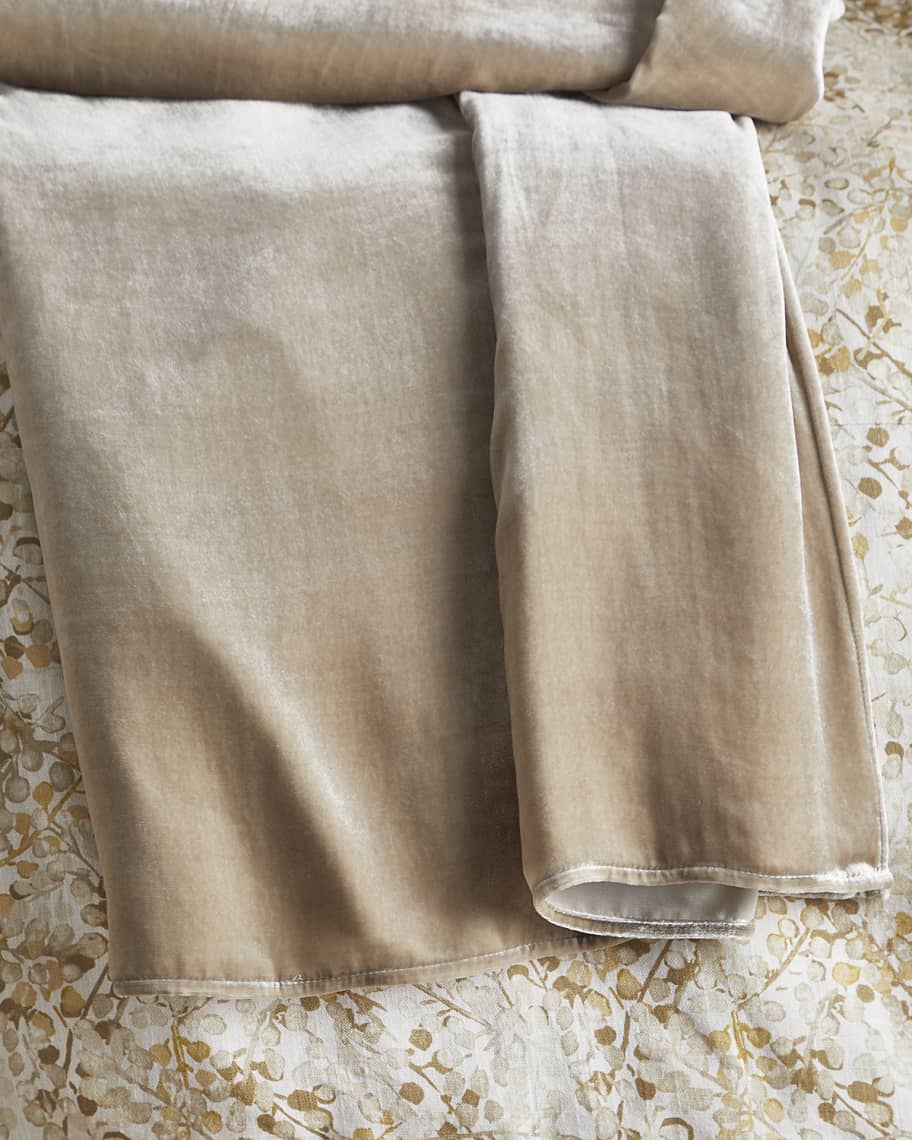 TL at Home Silk-Blend Oversize Throw | Neiman Marcus