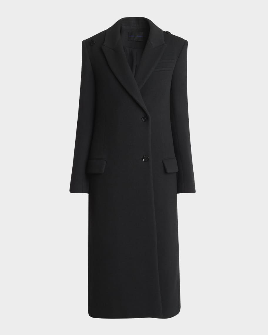 Proenza Schouler Reed Brushed Melange Wool Hooded Coat | Neiman Marcus