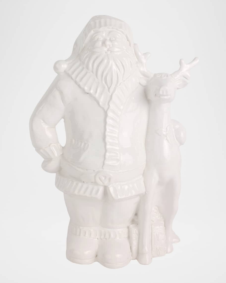 Vietri Pietra Natale Figural Santa with Deer Christmas Decor | Neiman ...
