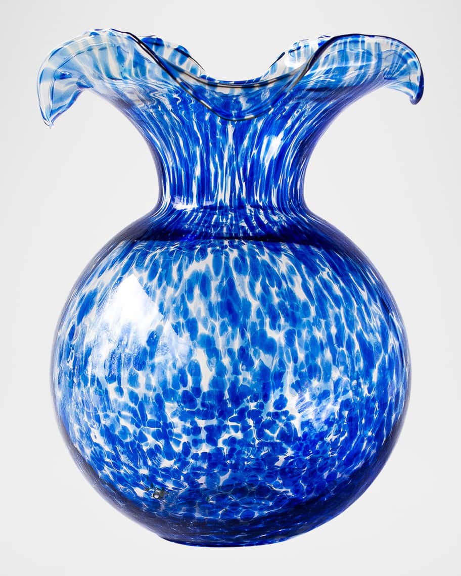 Vietri Hibiscus Tortoiseshell Large Fluted Vase, 12" | Neiman Marcus