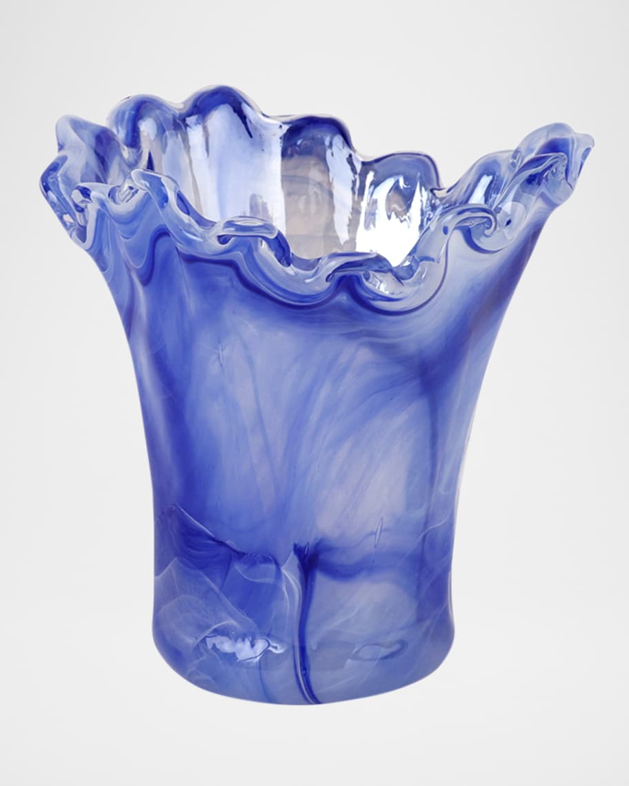 Vietri Onda Glass 7" Short Vase | Neiman Marcus