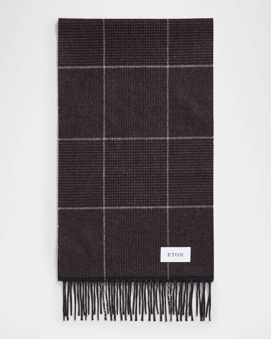 Eton Men's Wool Prince of Wales Scarf | Neiman Marcus