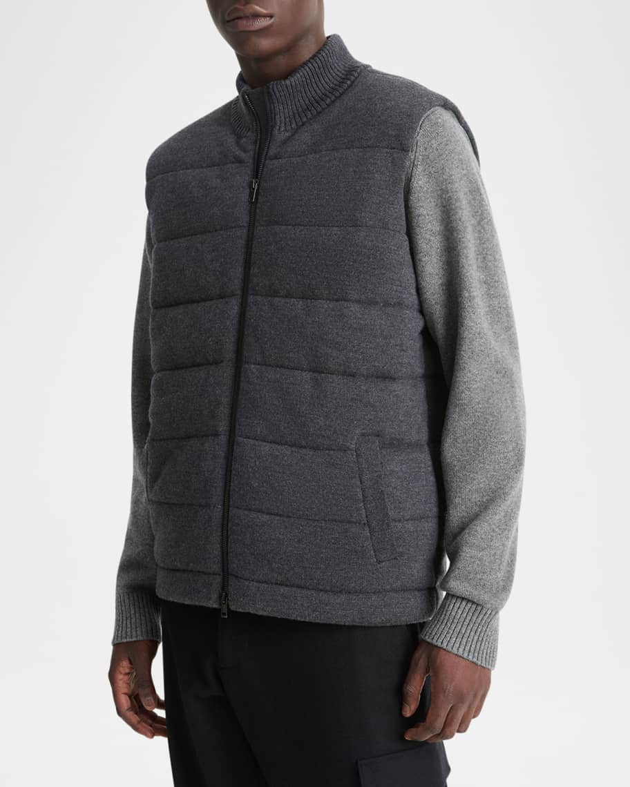 Vince Men's Quilted Wool Vest | Neiman Marcus
