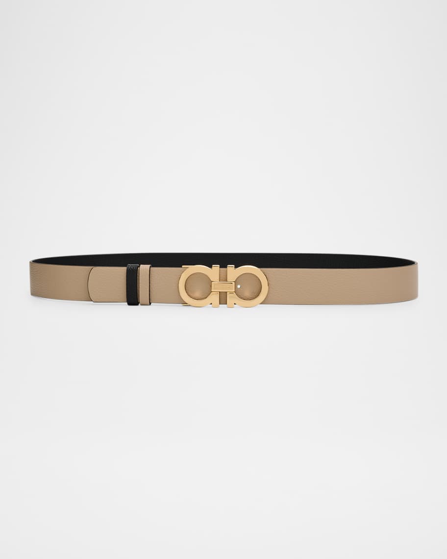 Ferragamo Mediterraneo Reversible Leather Gancini Belt | Neiman Marcus