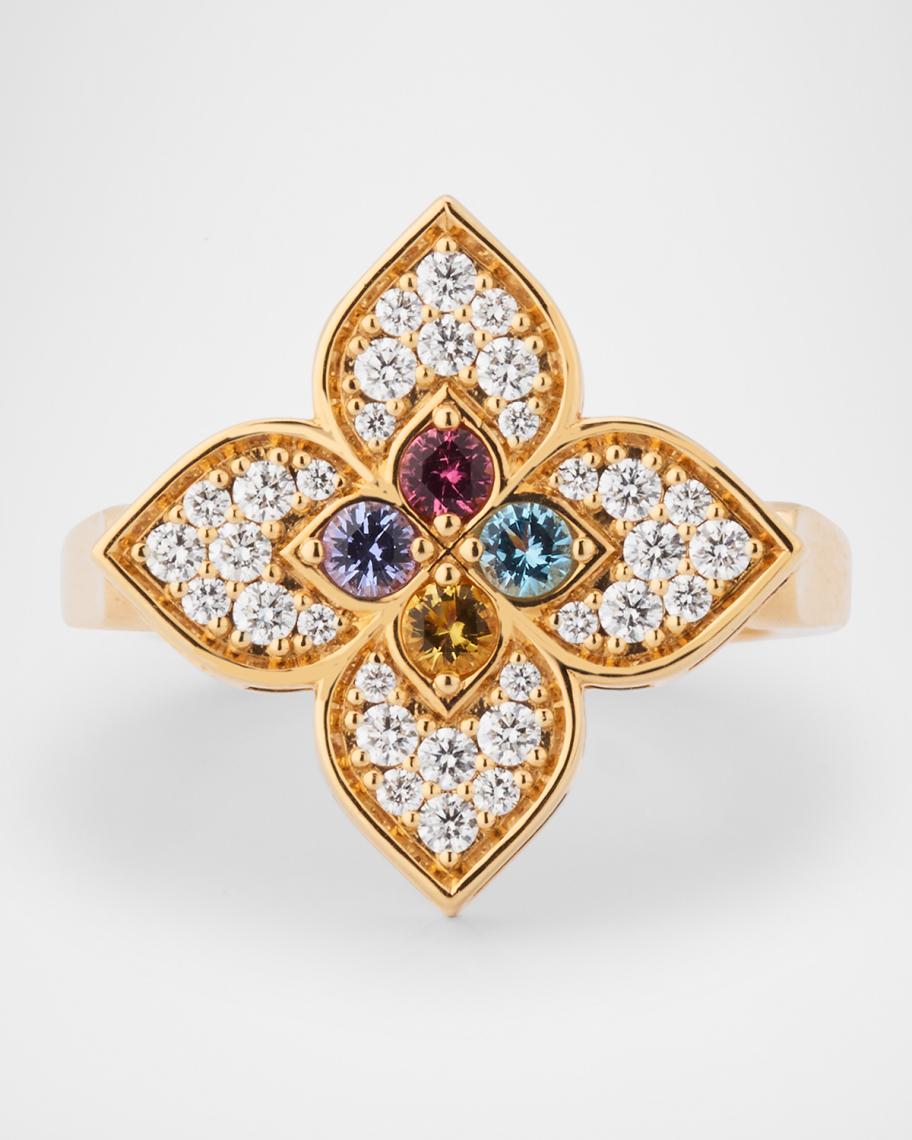 Roberto Coin 18K Rose Gold Venetian Princess Diamond Ring with Topaz ...