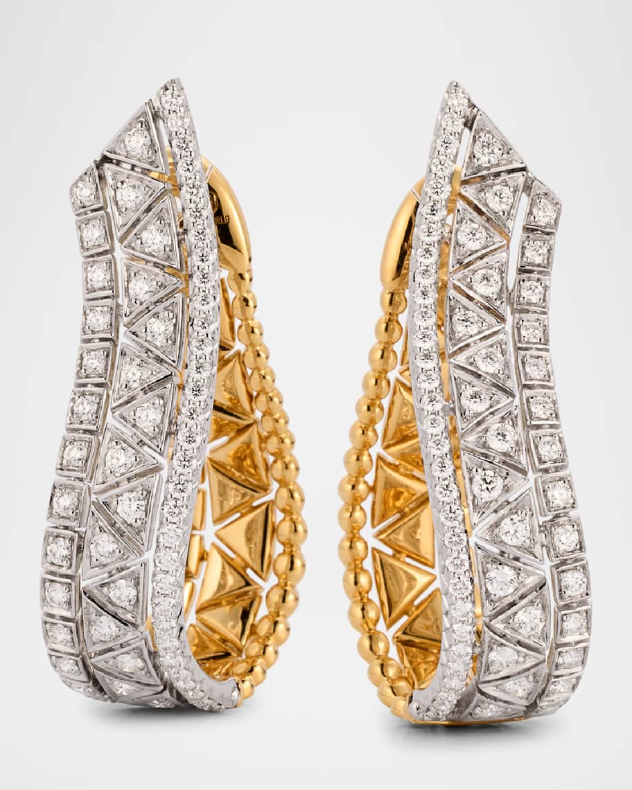 Etho Maria 18K Yellow and White Gold Earrings with Diamonds | Neiman Marcus
