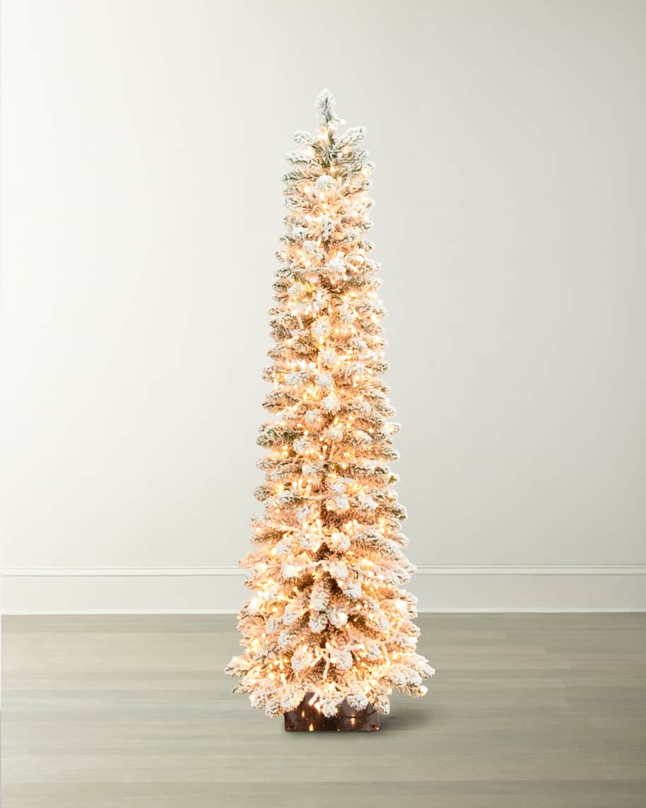 Winward Home Snowy Aspen Pine Pre-Lit Christmas Tree, 4.5' | Neiman Marcus