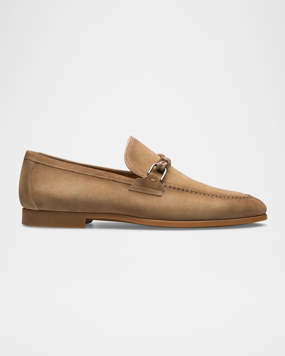 Magnanni Men's Destin Suede Bit Loafers | Neiman Marcus