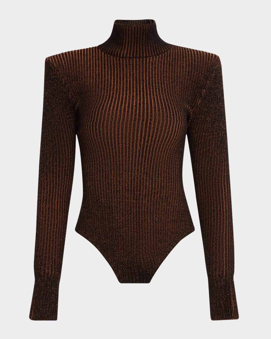 SEROYA Marina Rib-Knit Bodysuit | Neiman Marcus
