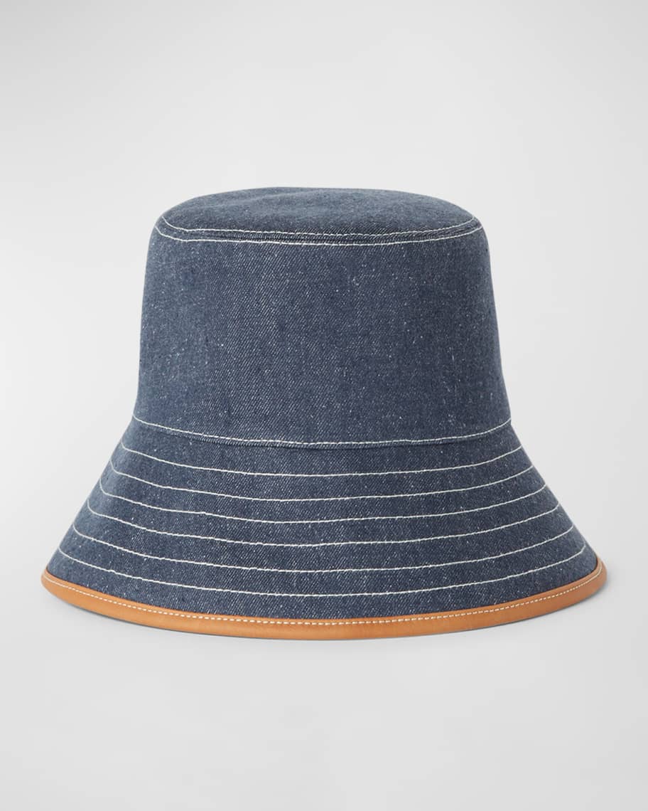 Loro Piana Zita Denim Cotton Bucket Hat | Neiman Marcus