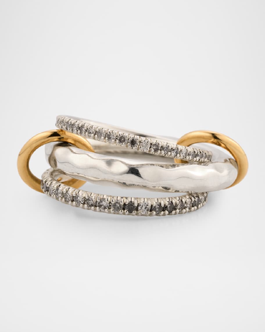 Spinelli Kilcollin 18K Yellow Gold and Sterling Silver Theo Gris Vulcan Ring | Neiman Marcus