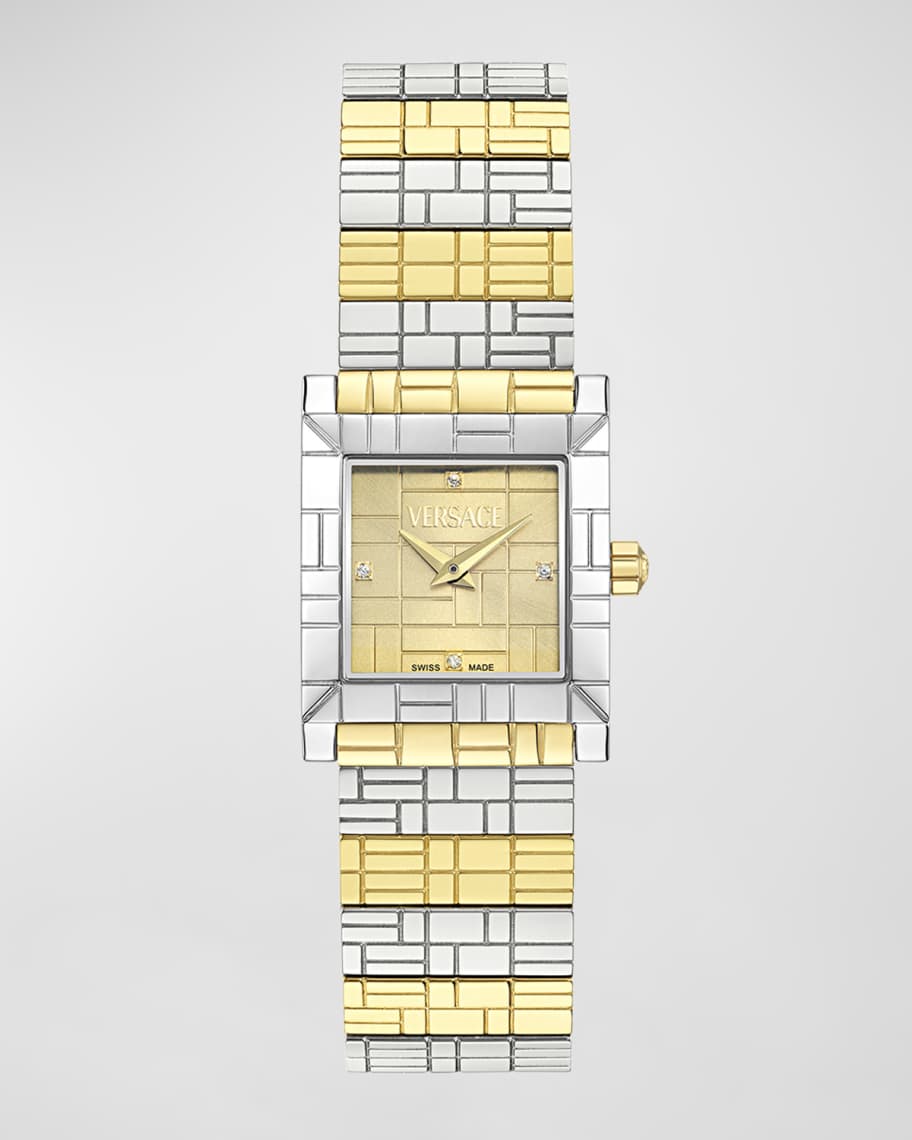 Versace 22mm Versace Mosaic Watch with Bracelet Strap, Two Tone ...