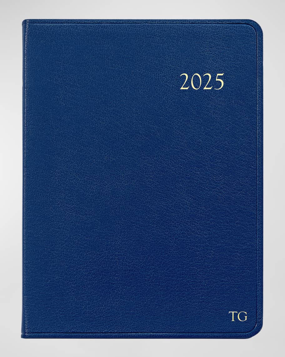 Graphic Image 2025 Leather Desk Diary, Personalized | Neiman Marcus