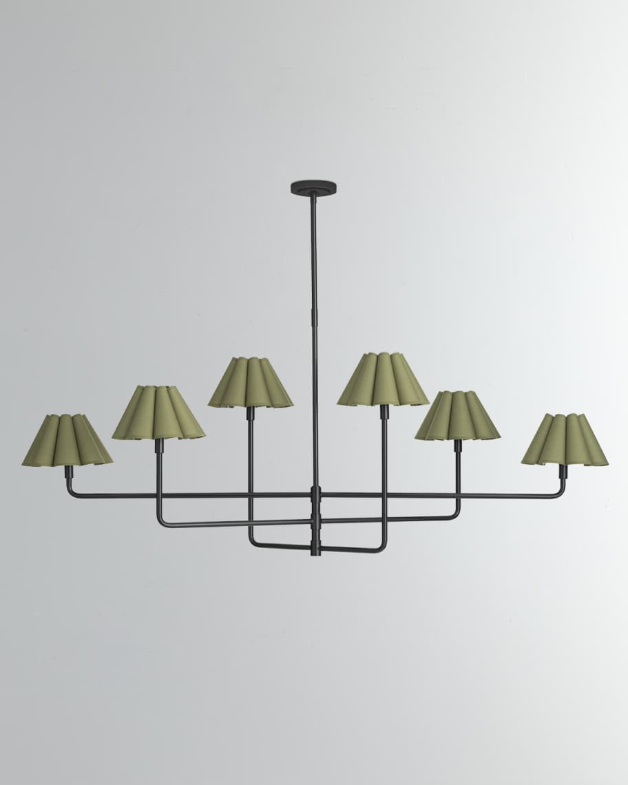 Regina Andrew Polly 6-Light Blackened Brass Chandelier, 64" | Neiman Marcus