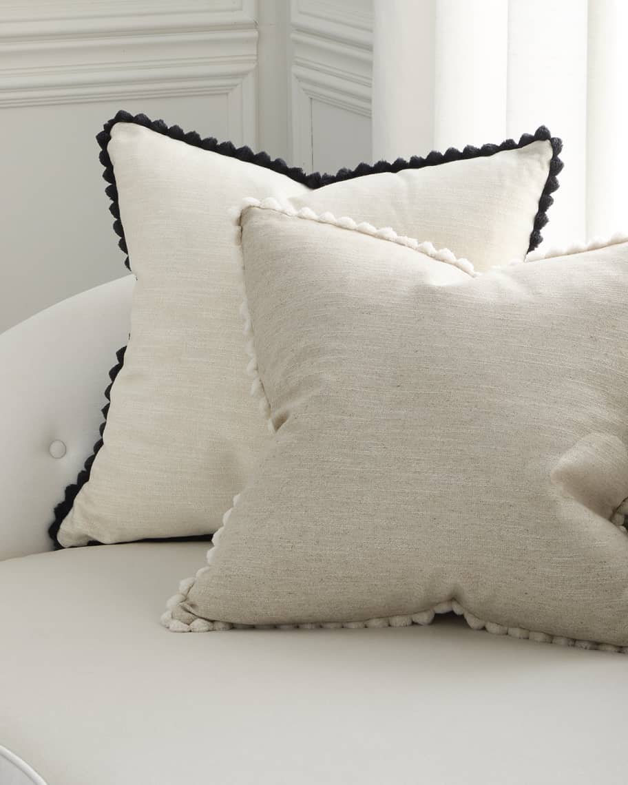 D.V. KAP Home Pom Chic Decorative Pillow, 24" Square | Neiman Marcus