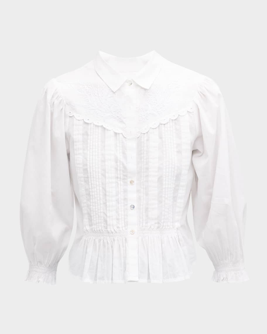 MOTHER The Tucks and Gathers Top | Neiman Marcus