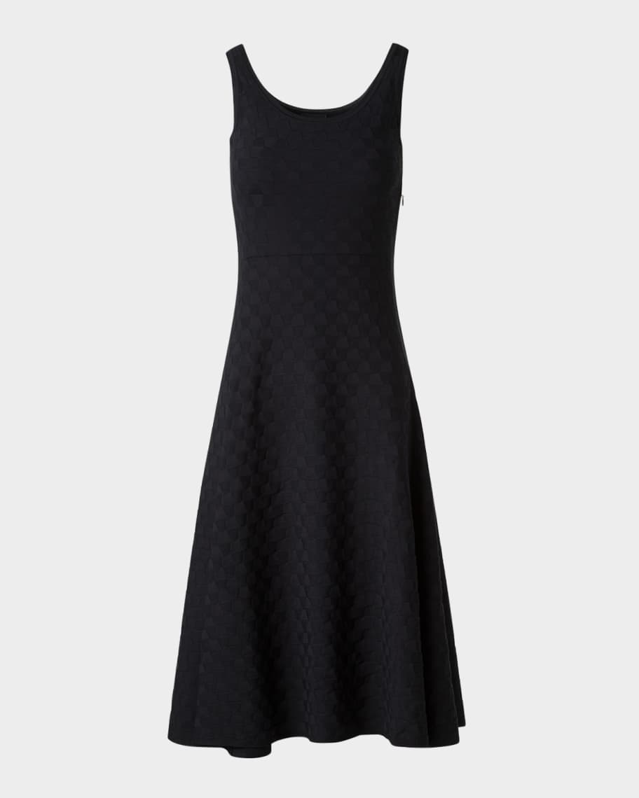 Akris Trapezoid Jacquard Sleeveless Dress | Neiman Marcus