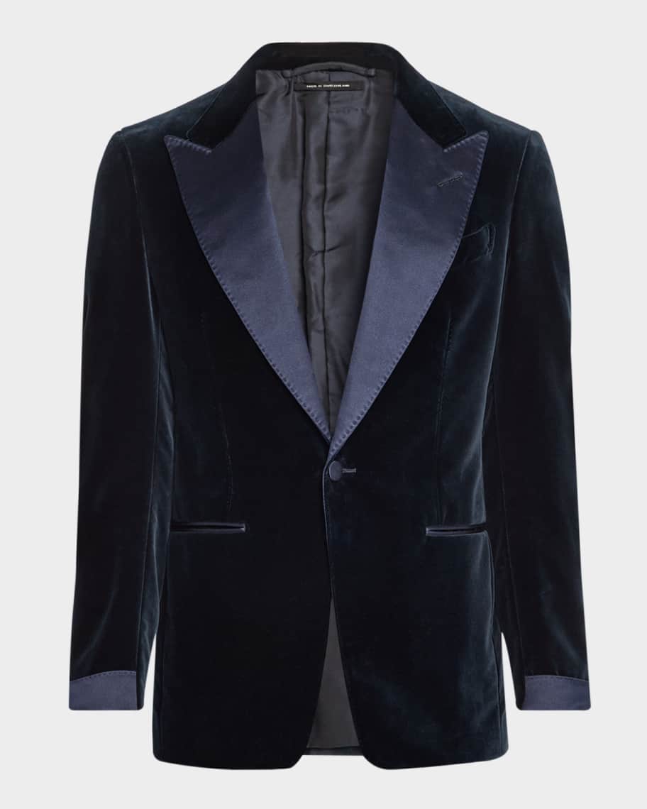 TOM FORD Men's Shelton Velvet and Satin Evening Jacket | Neiman Marcus