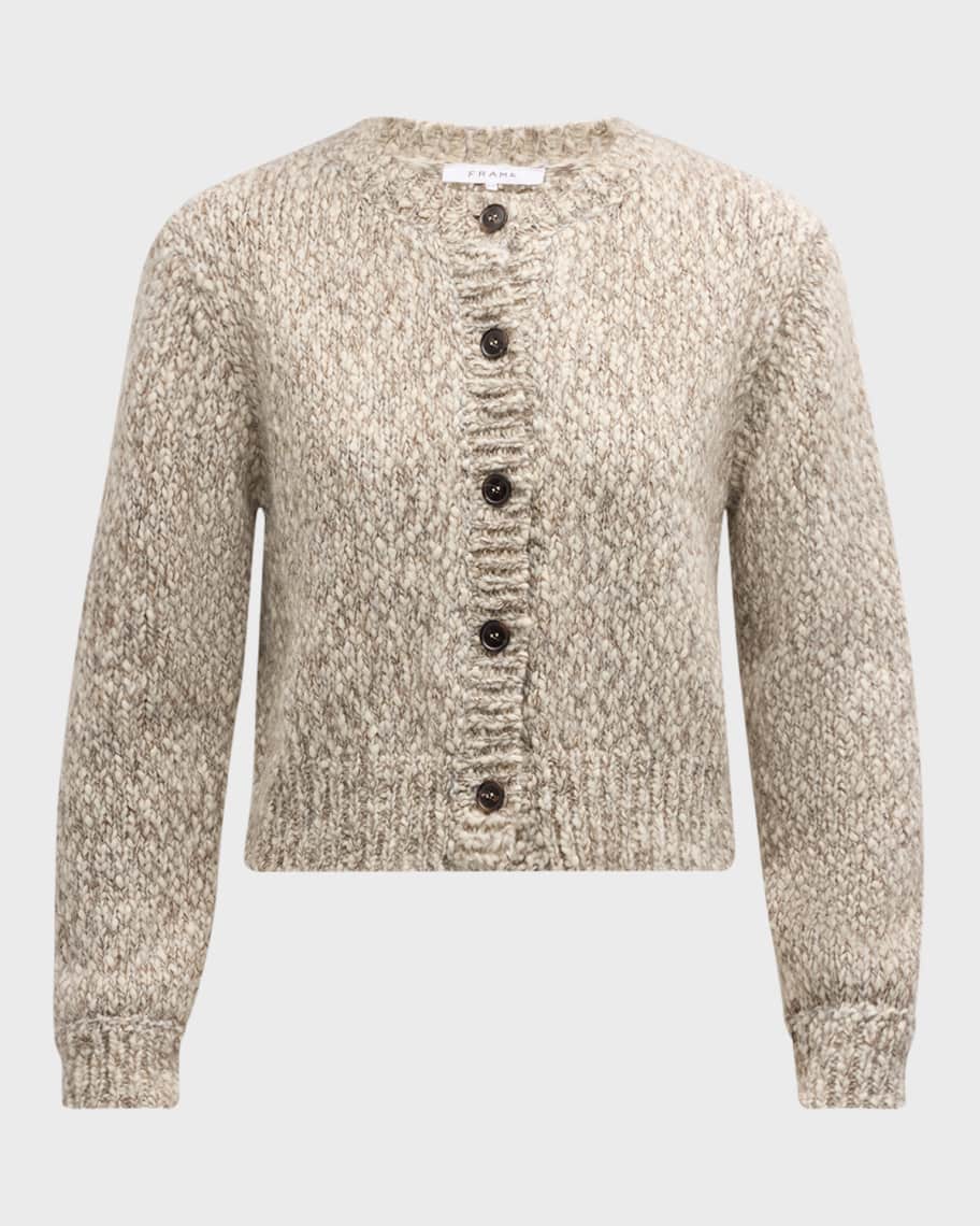 FRAME Marled Button-Down Cardigan | Neiman Marcus
