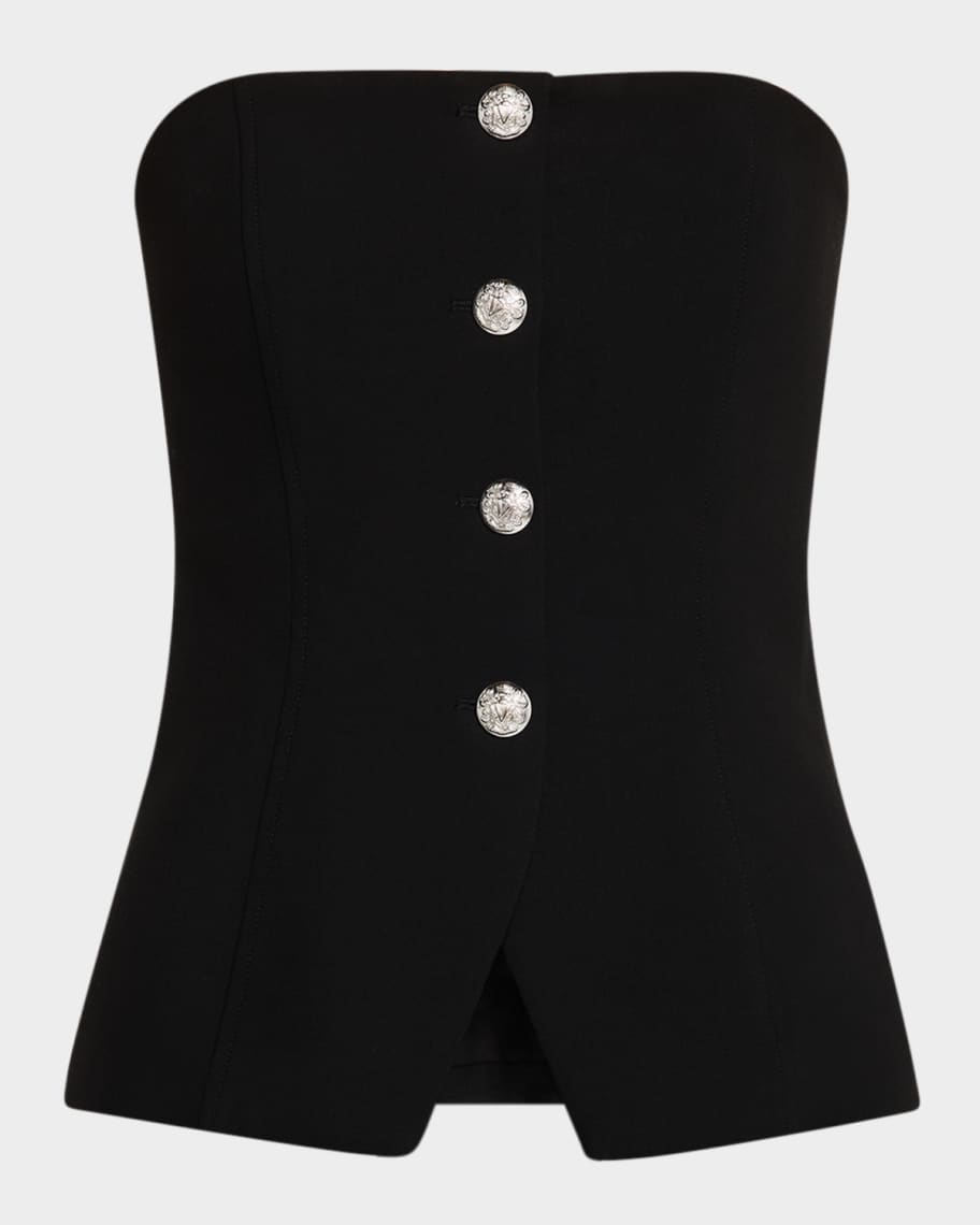 Veronica Beard Forman Strapless Fitted Top | Neiman Marcus